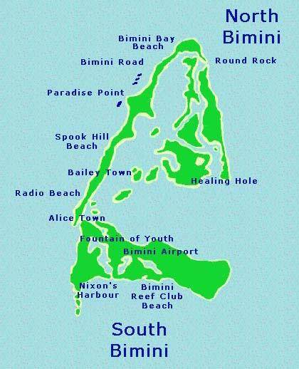 Map of Bimini - You Can't Get Lost On This Bahamas Island